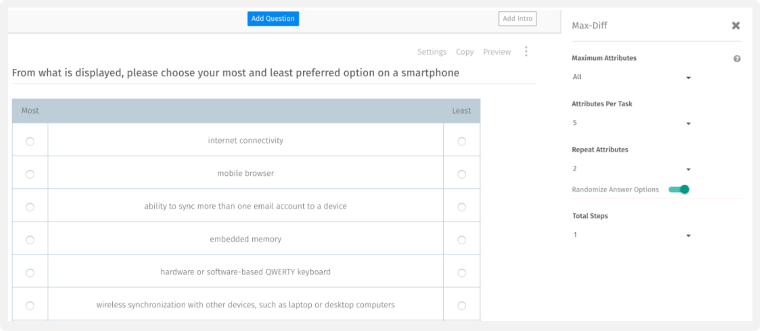 MaxDiff Analysis for Market Research | SurveyAnalytics - Online Survey ...